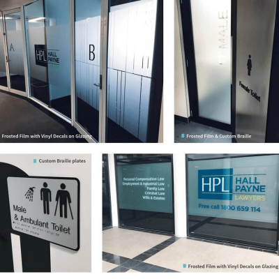 Window Graphics & Statutory Signage - Brisbane Building Signage